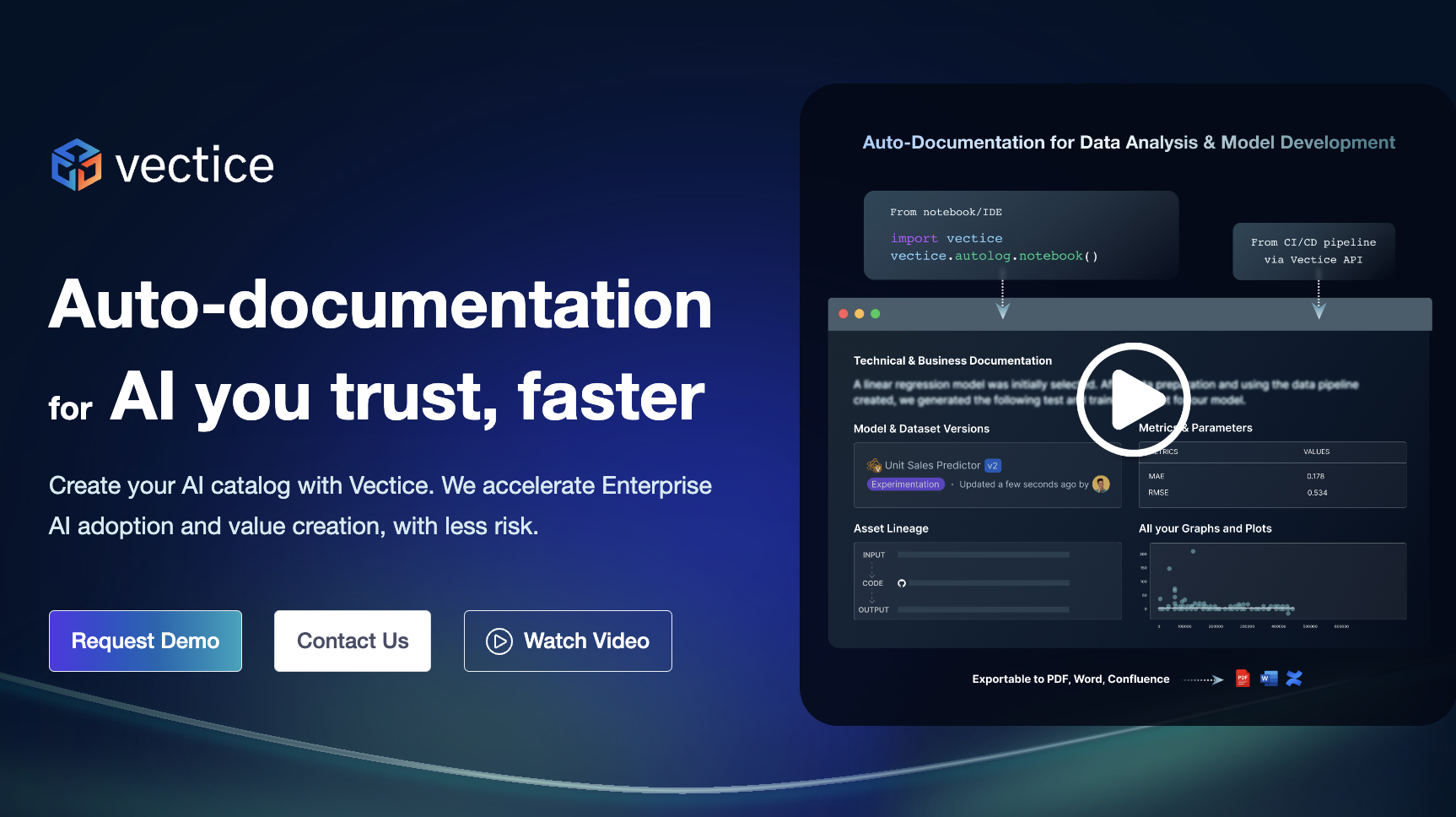 Vectice: Auto-documentation for AI you trust, faster
